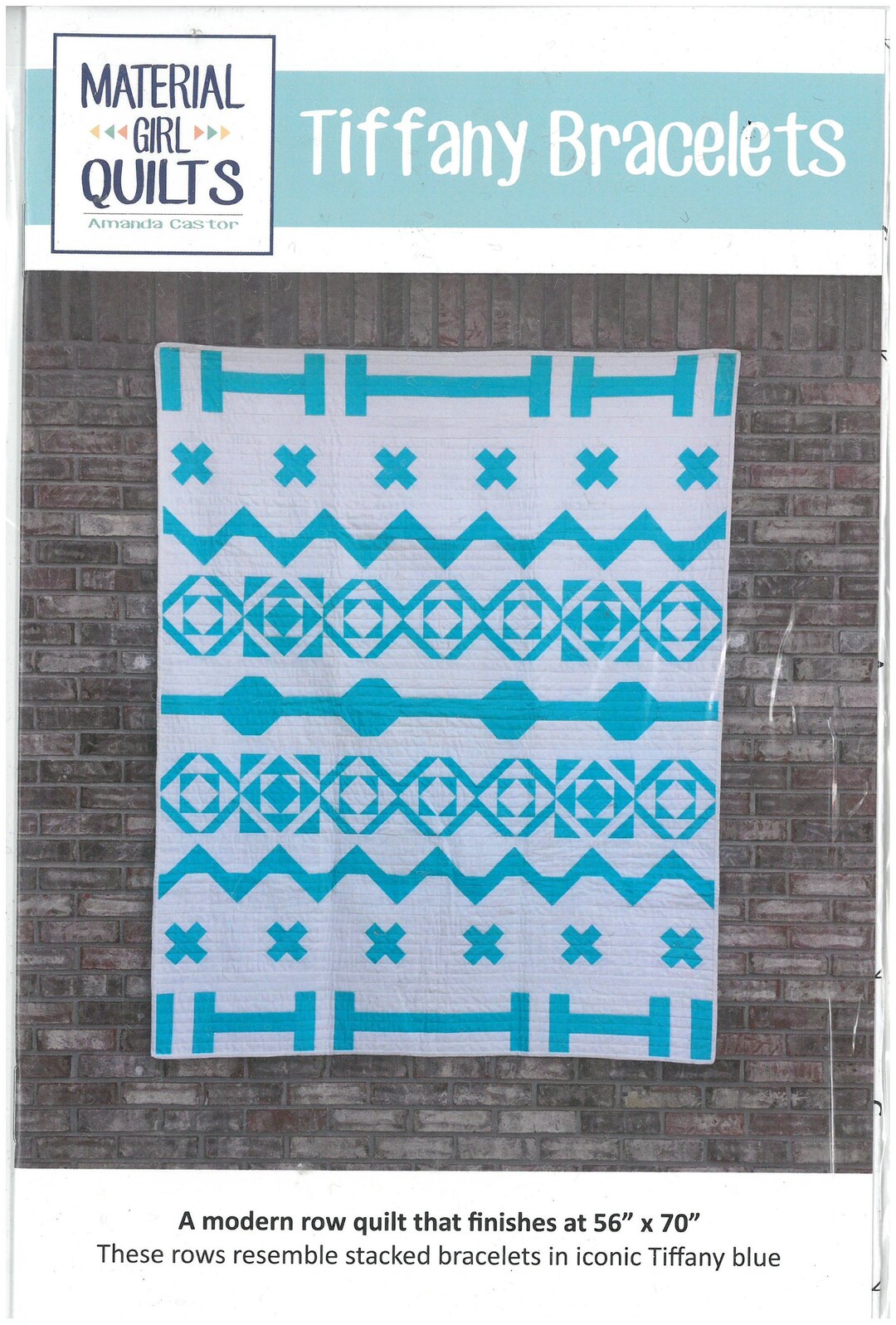 Tiffany Bracelets Quilt Pattern material Girl Quilts Amanda Castor - Etsy
