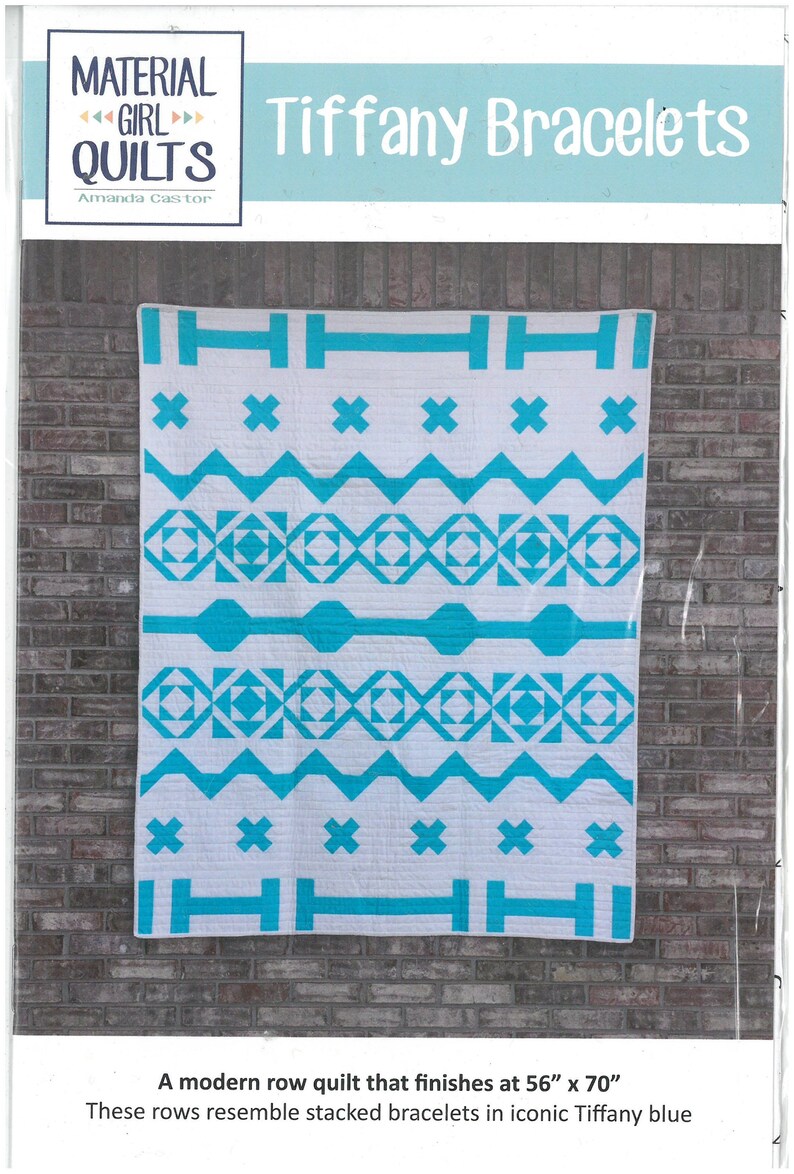 Tiffany Bracelets Quilt Pattern material Girl Quilts Amanda | Etsy