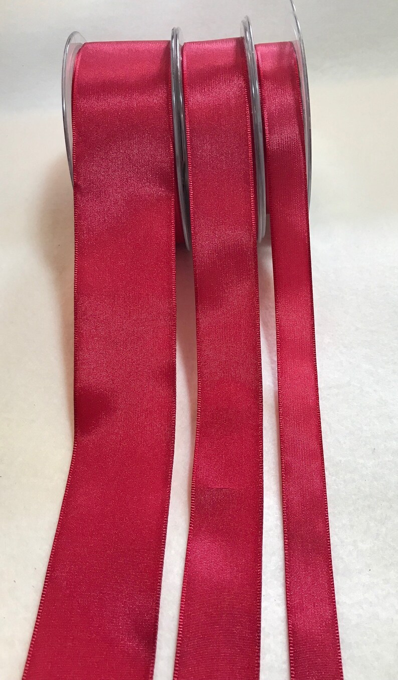 Cherry Red Wired Taffeta Ribbon Made in France 3 Widths to - Etsy