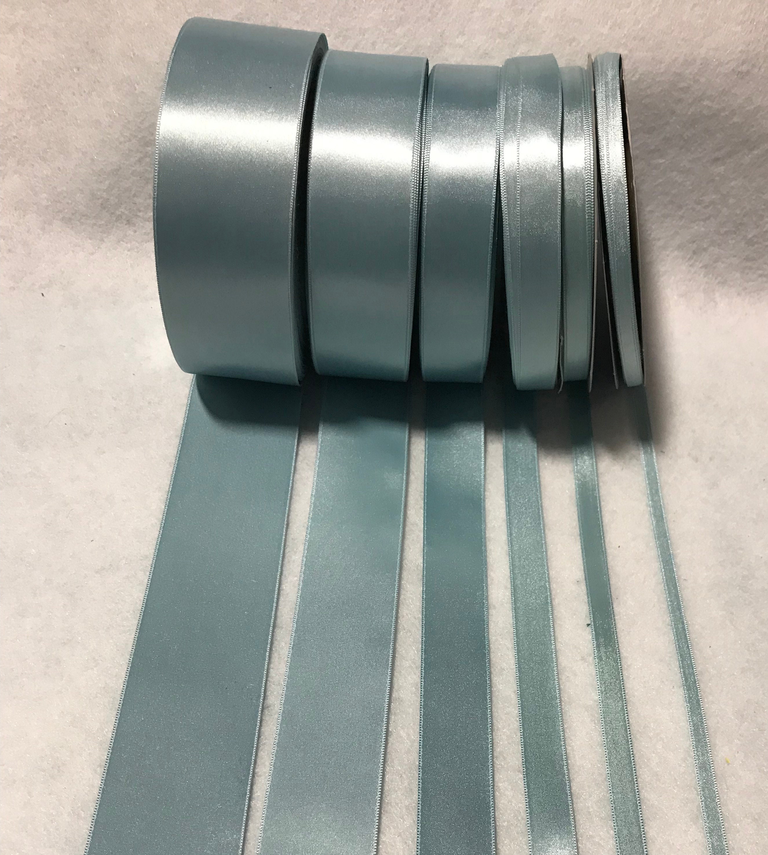Dusty Light Blue Double Sided Satin Ribbon - Made in France (6 Widths ...