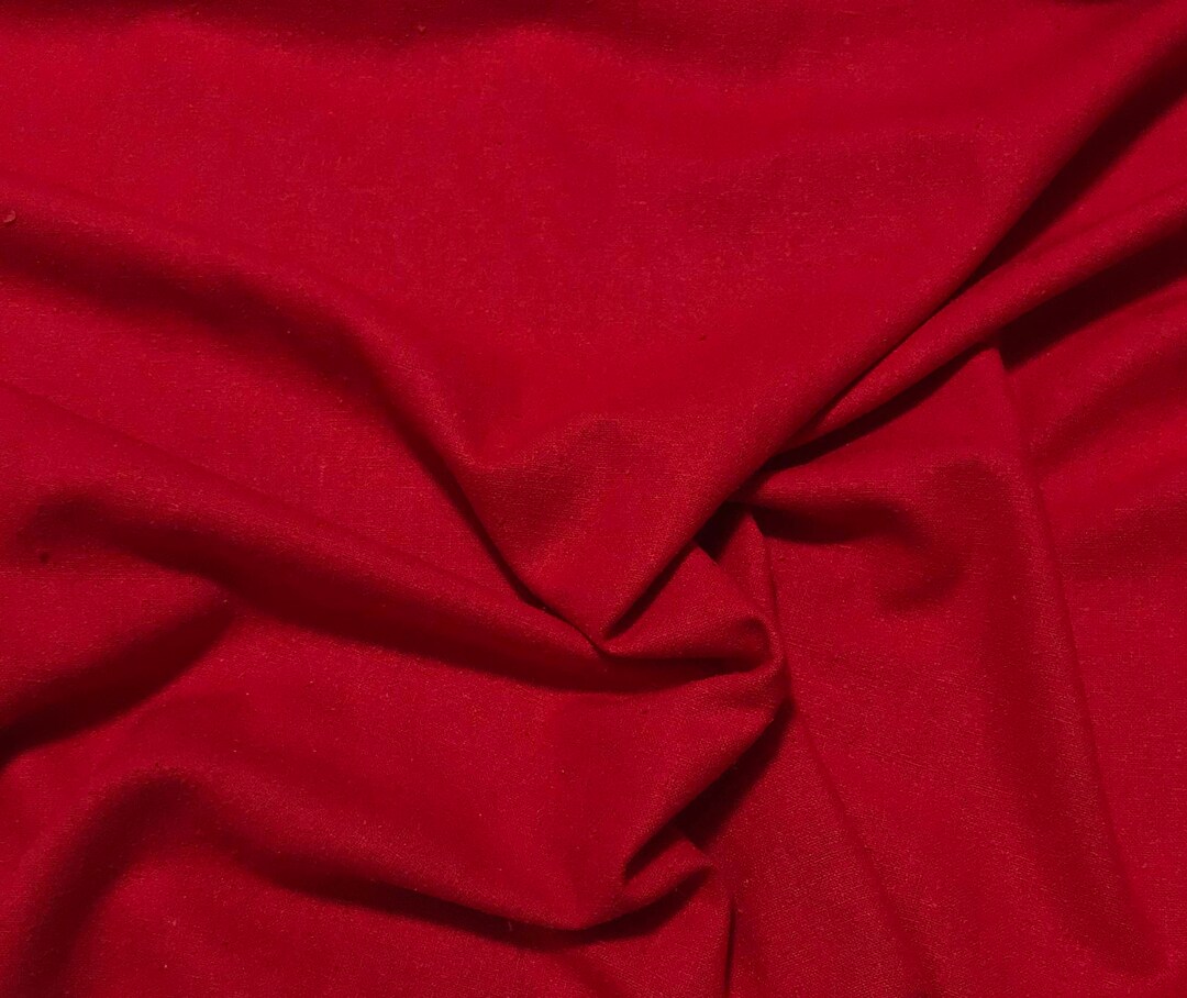 SCARLET RED Raw Silk NOIL Fabric - Etsy