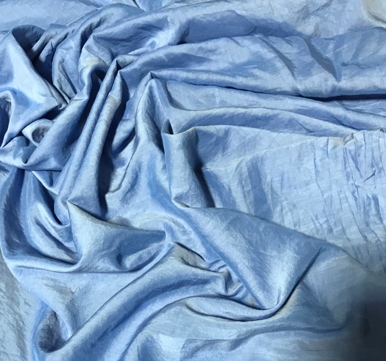 Hand Dyed Periwinkle Blue Silk/Cotton Voile Fabric | Etsy