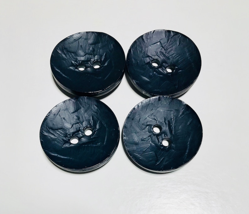 Large Round Navy Blue Polyamid Plastic Button - 45mm /1 3/4 Inch - Dill ...