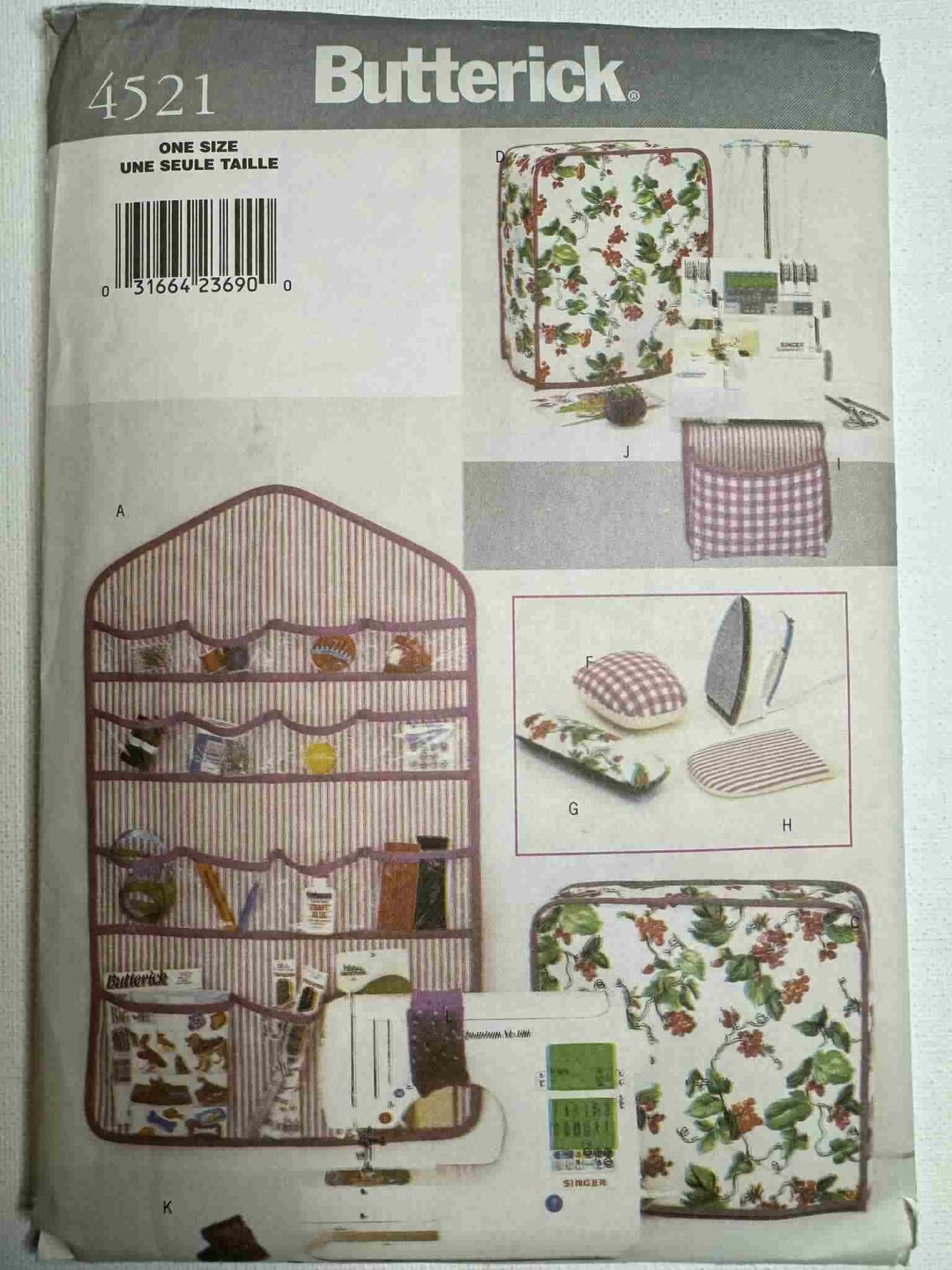 2001 Butterick Wall Organizer Pattern # 4521 - Etsy