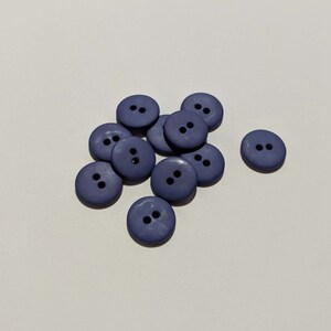 Dusty Blue Round 2 Hole Plastic Button - 15mm / 5/8 Inch - Dill Buttons ...