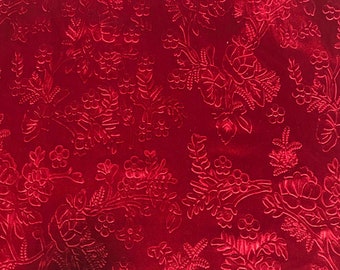 Red Velvet Fabric - Etsy