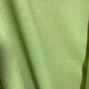 Apple Green 100% Linen Fabric - Etsy