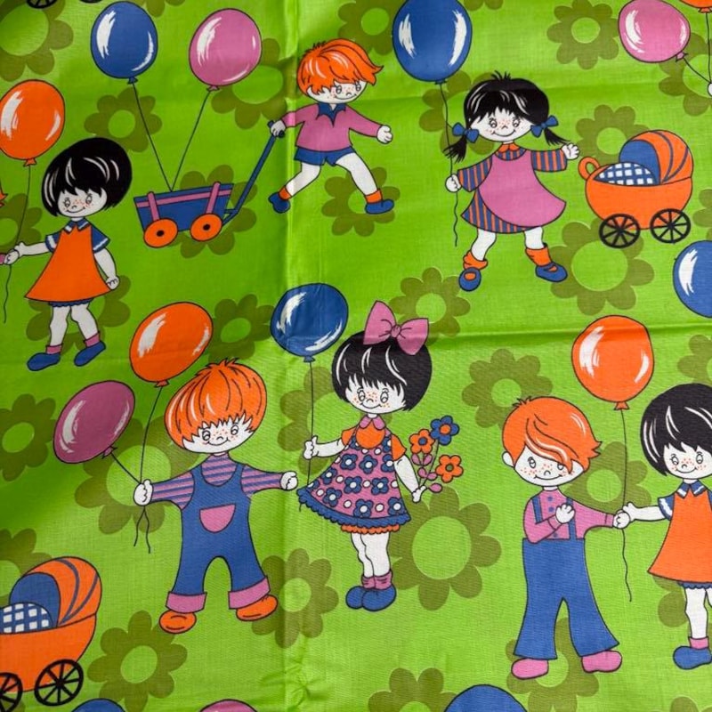 Children at Play Fabric - Etsy