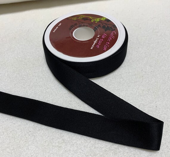 Black Satin 100% COTTON Ribbon 1 Wide Made in France - Etsy