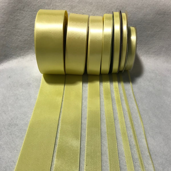 Yellow Satin Ribbon - Etsy
