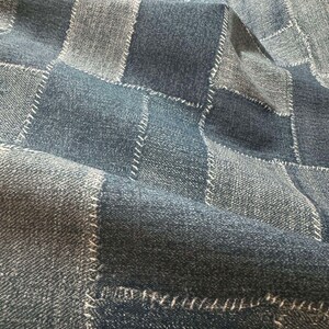 Blue Denim Patchwork Print - Richloom Cotton Canvas Fabric - Etsy