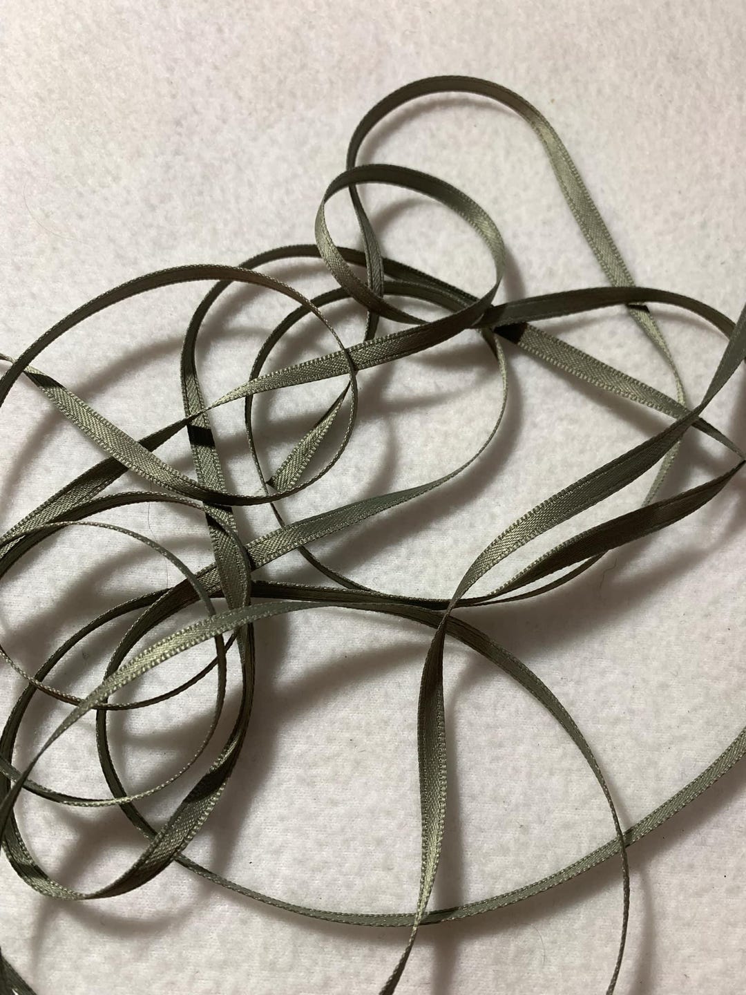 Olive Green Double Sided MATTE Satin Ribbon - 1/4" Wide - 6 Yards - Etsy