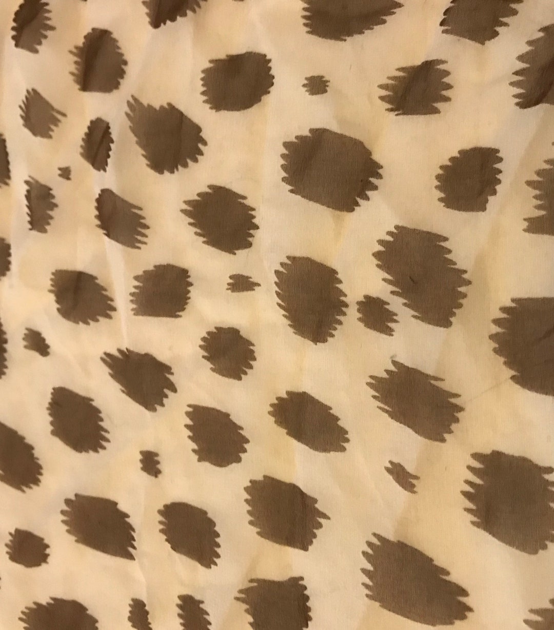 15.5"x14" REMNANT SALE - Silk Chiffon Fabric - Brown Jaguar Spots - Etsy