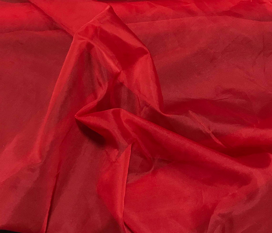 Scarlet Red Silk Organza Fabric - Etsy