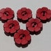 Red Daisy Flower Plastic Button - 15mm / 5/8 Inch - Dill Buttons - Set ...