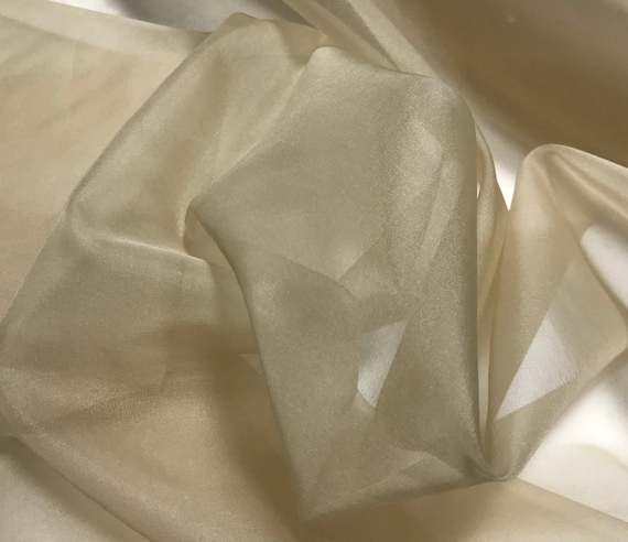 Beige Silk Organza Fabric - Etsy