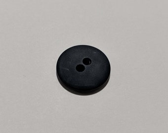 Navy Blue Round 2 Hole Plastic Button 15mm / 5/8 Inch Dill Buttons Set ...