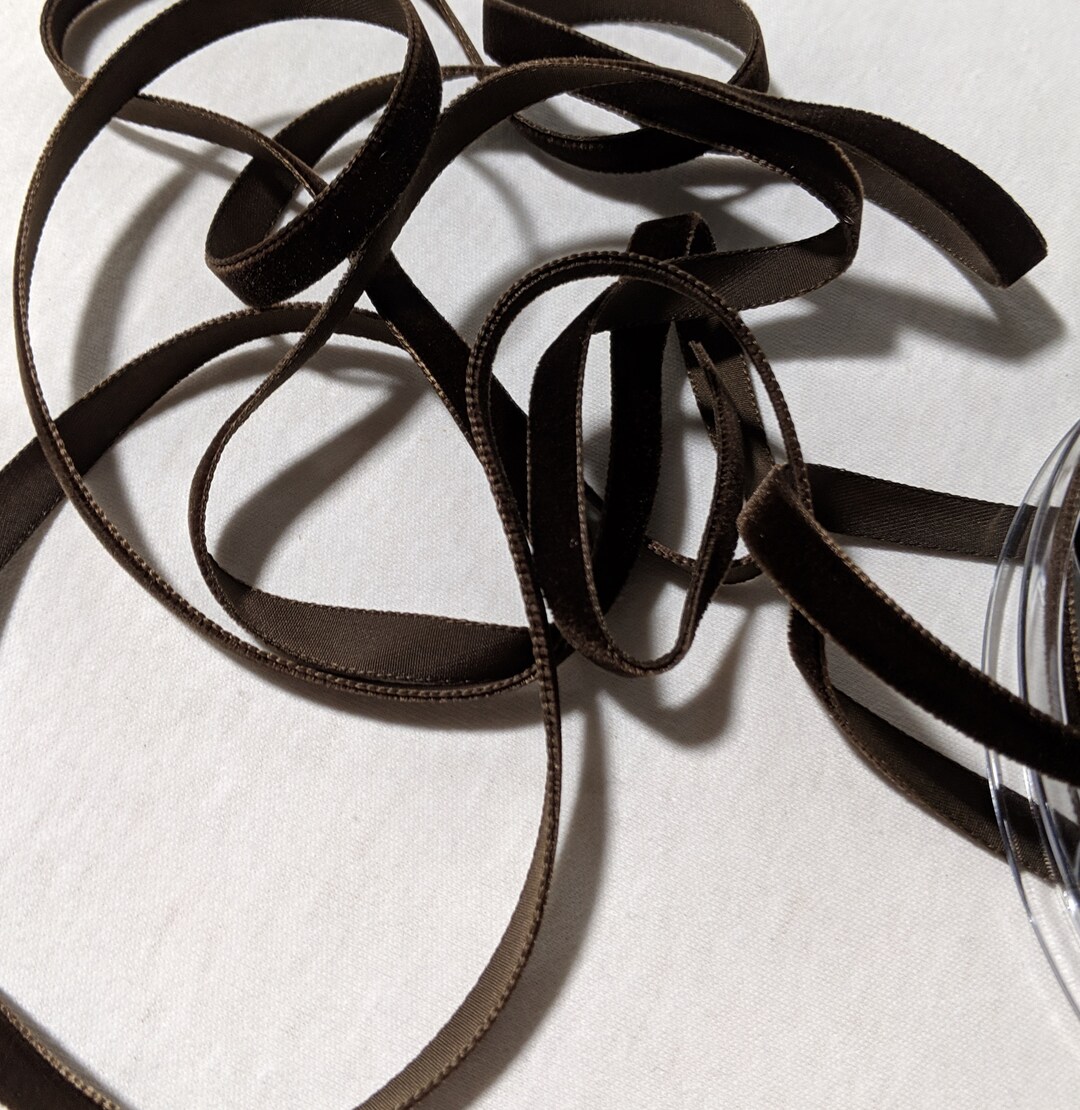 French VELVET Ribbon DARK CHOCOLATE Brown by the Yard 3/8 Inch - Etsy