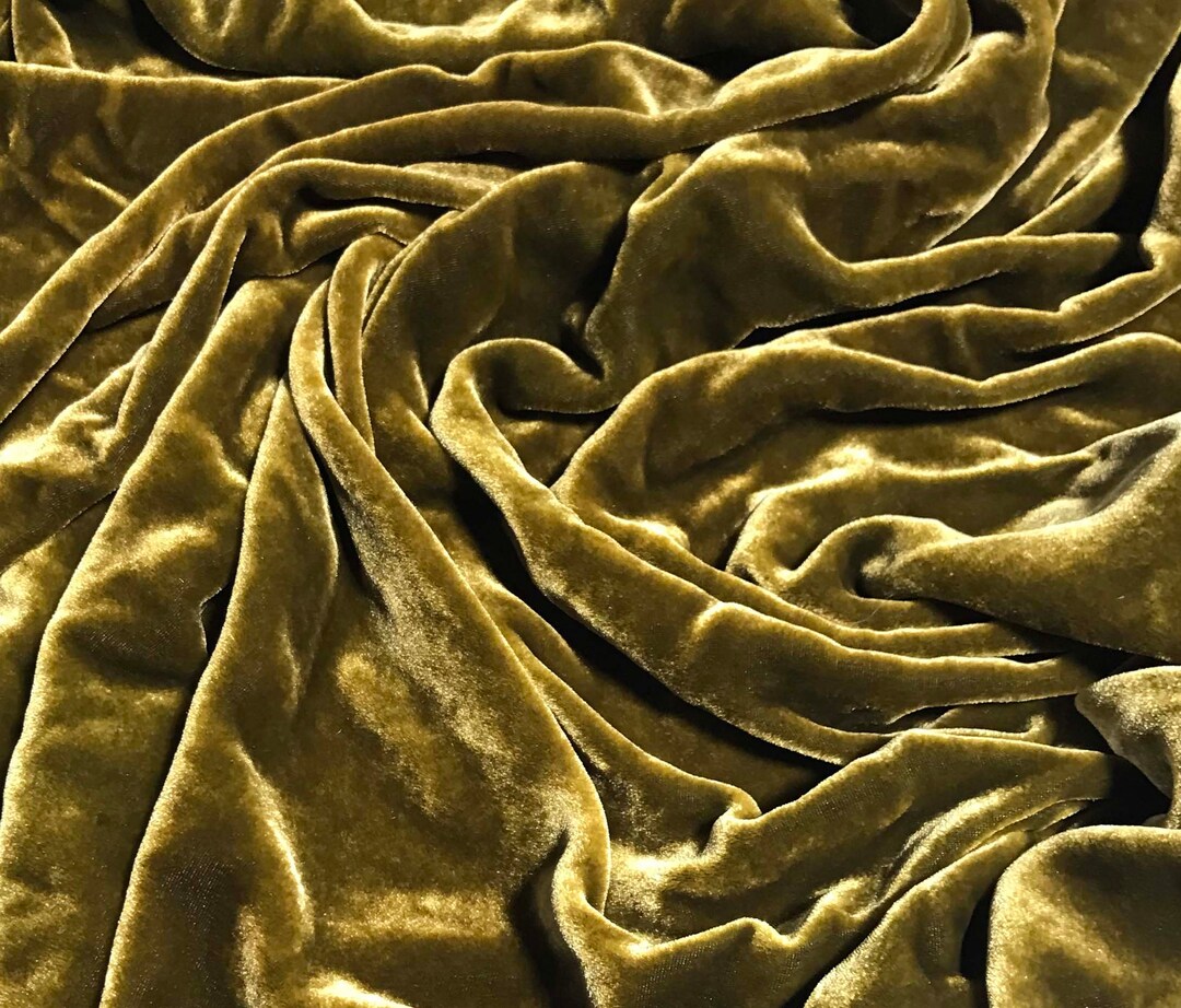 GOLDEN CHARTREUSE Hand Dyed Silk Velvet Fabric - Etsy