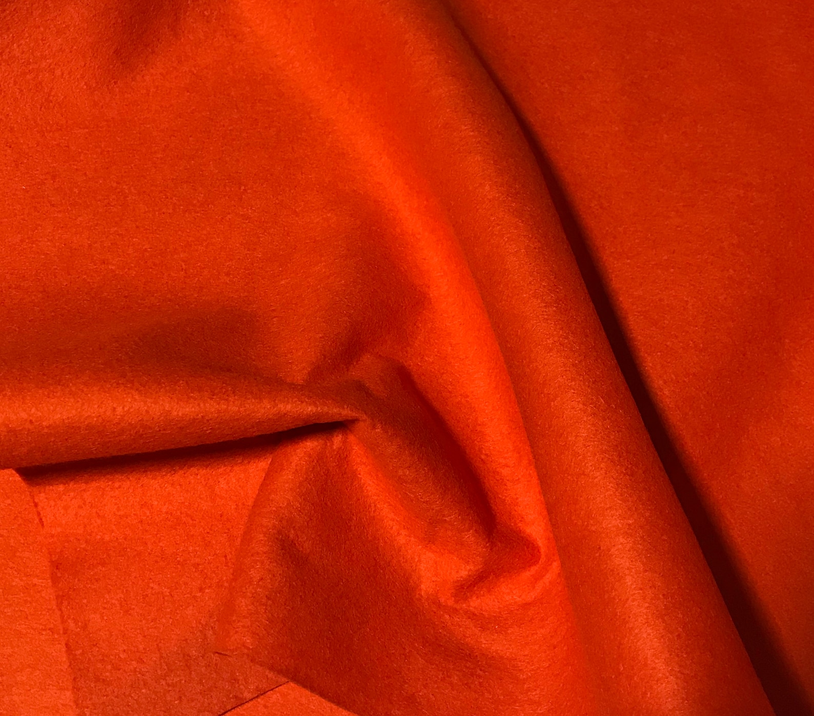 Dark Orange Wool /rayon Blend Felt Fabric - Etsy
