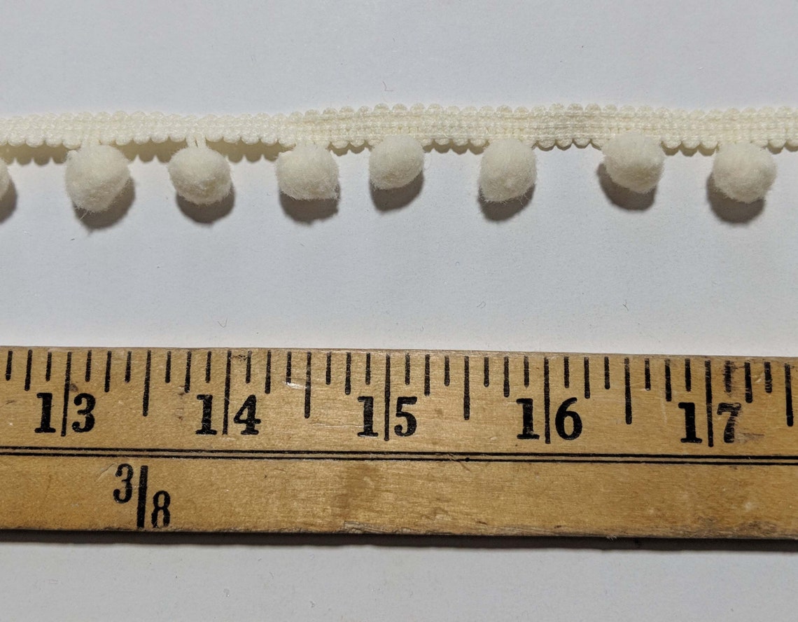 IVORY French Pom Pom Trim 3/4 Wide | Etsy