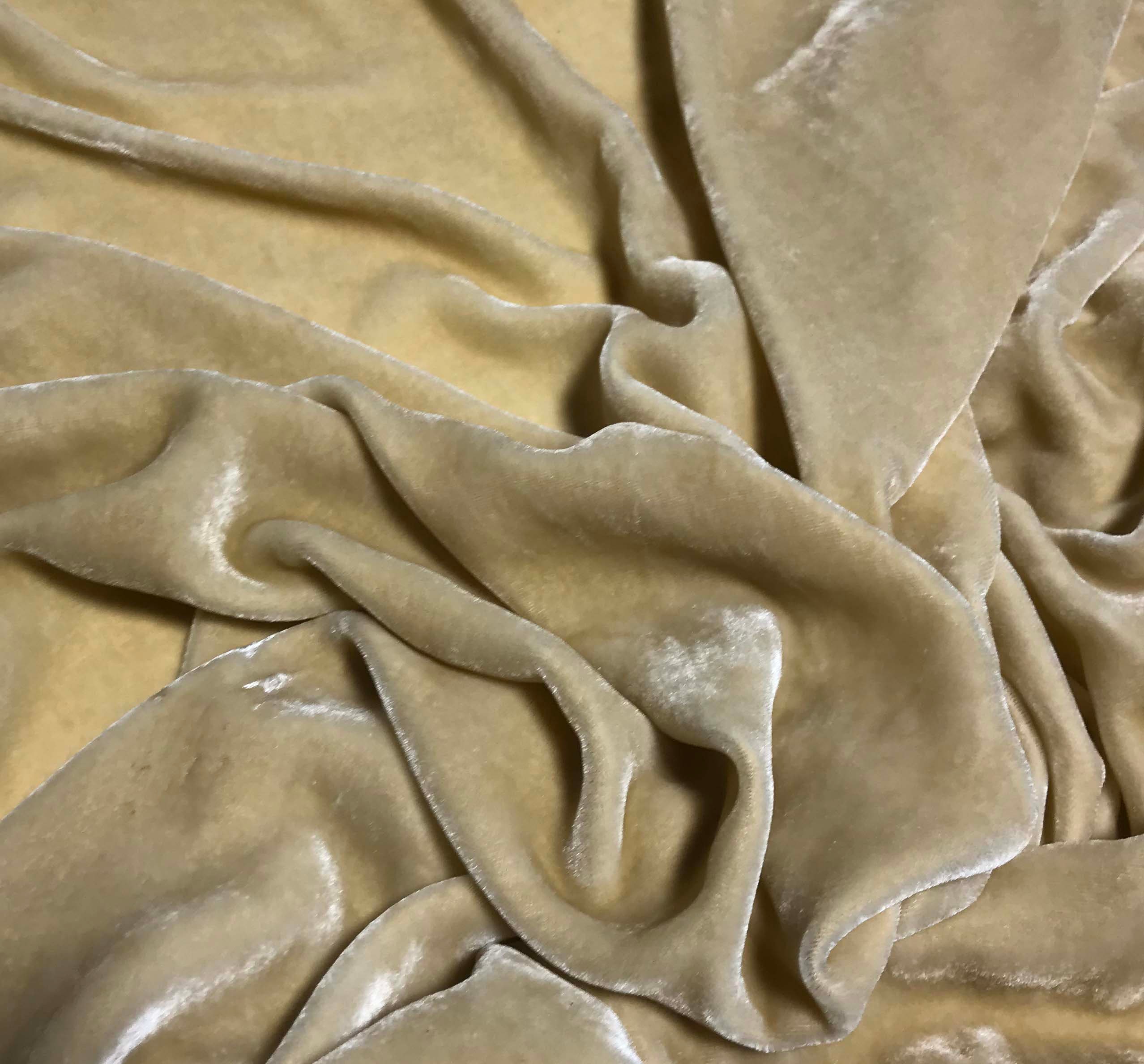 Fabric Remnant SALE 6.5x42 MOSS GREEN Hand Dyed Silk Velvet Fabric ...