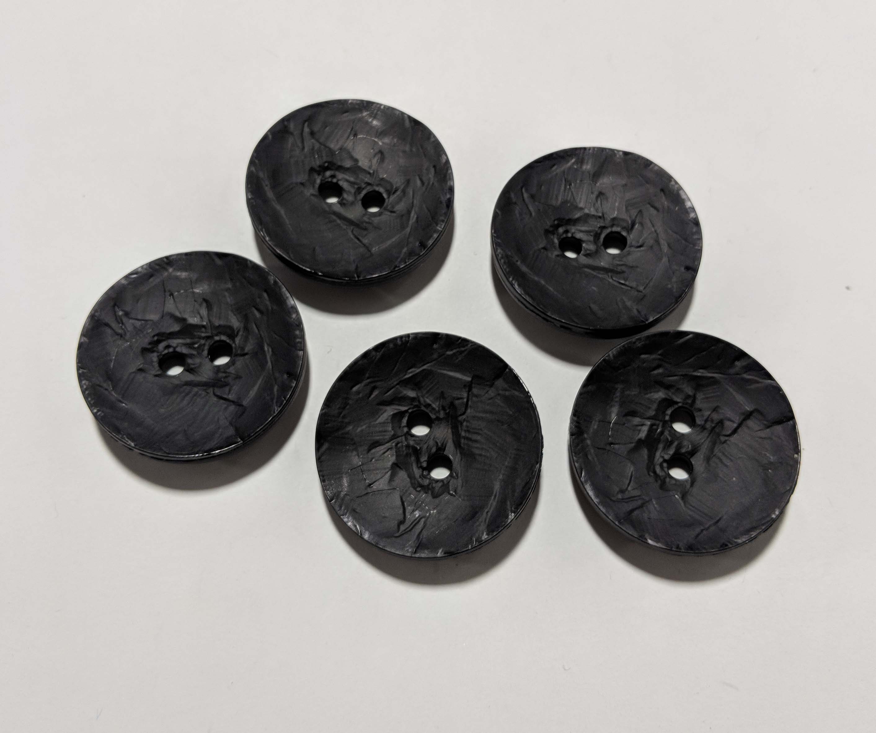 Large Round Black Polyamid Plastic Button - 45mm /1 3/4 Inch - Dill ...