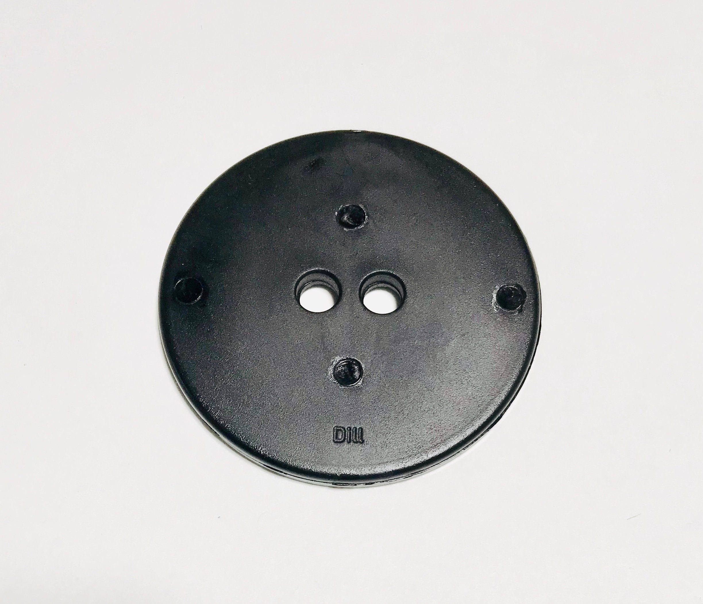 Black Extra Large Wood Grain Plastic Button - 54mm / 2 1/8 Inch - Dill ...