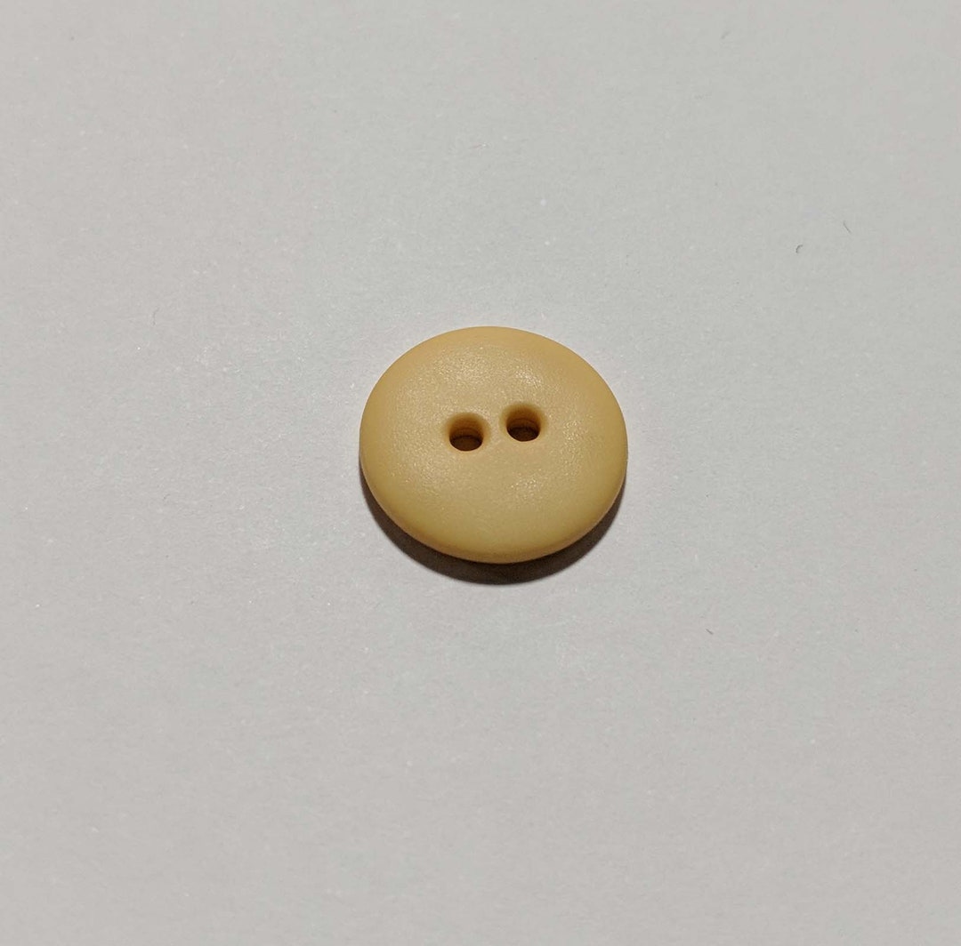 Pale Yellow Round 2 Hole Plastic Button - 15mm / 5/8 Inch - Dill ...
