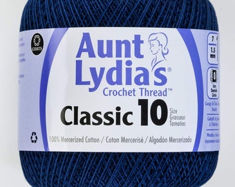 Coats Aunt Lydia's Crochet Cotton Thread Classic Size 10 | Etsy