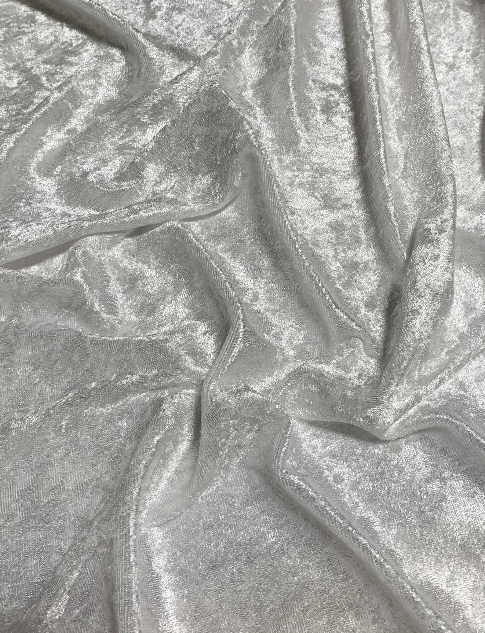 White Polyester Crushed Velvet Fabric - Etsy