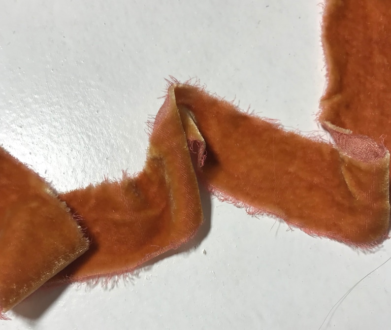 Hand Dyed Red Cinnamon Silk Velvet Ribbon 4 Widths to Choose - Etsy