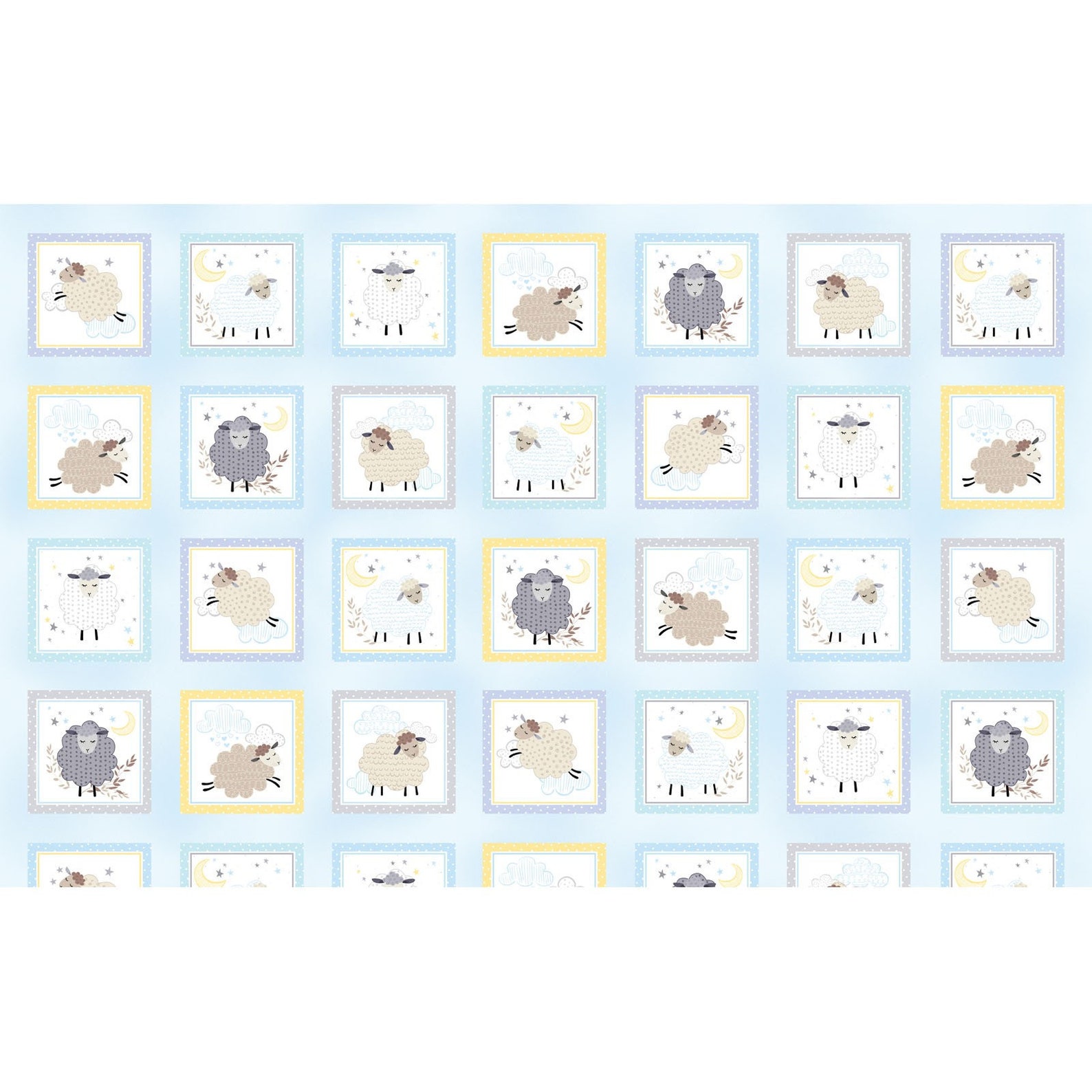 Sweet Dreams Boxes Baby Blue Sheep - Kanvas Studio Cotton Fabric - Etsy