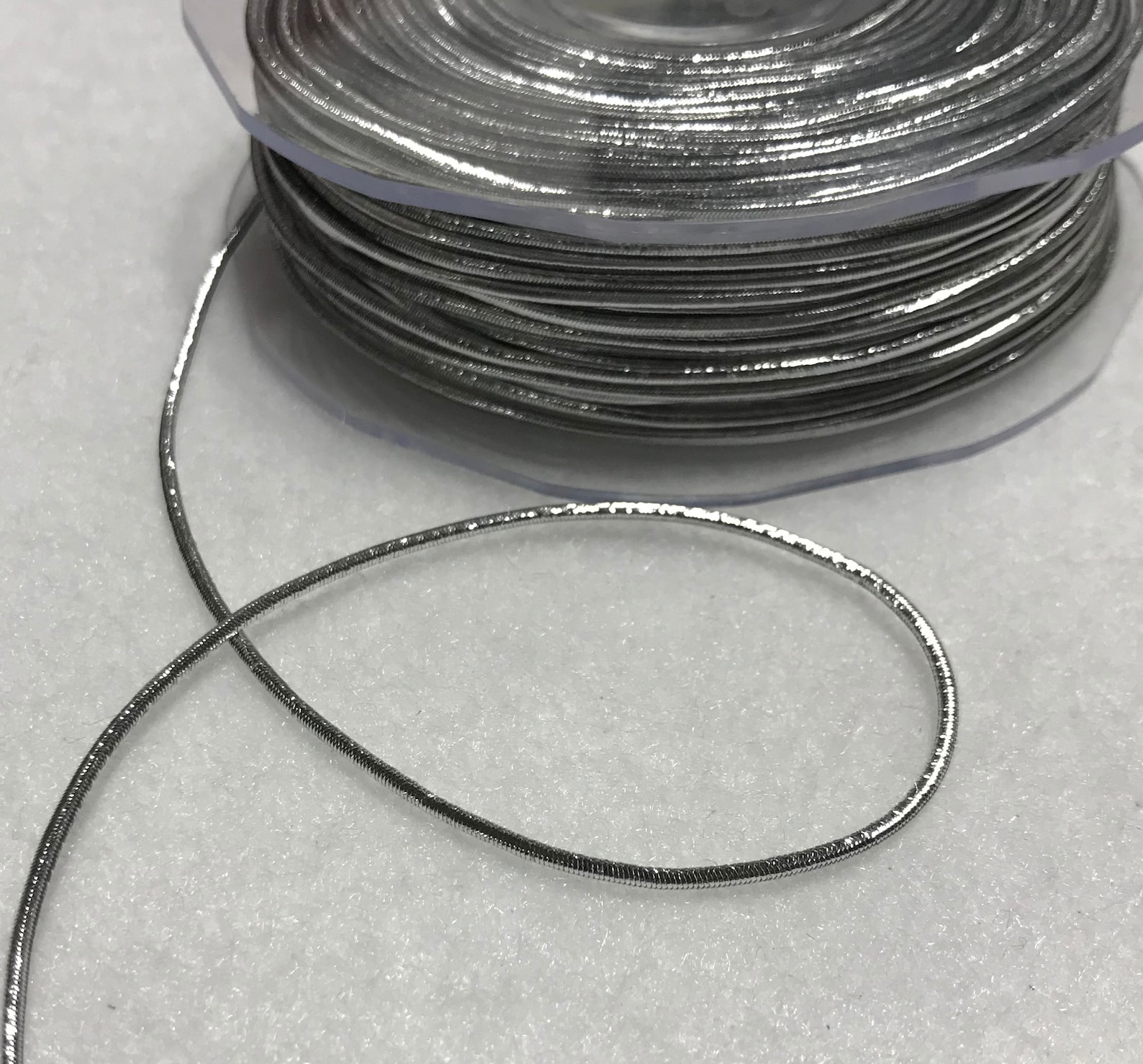 Silver Stretch Elastic Metallic Cord Made in France - Etsy