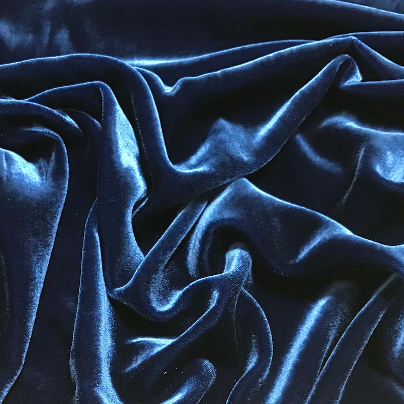 Blue Velvet Fabric - Etsy