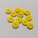Yellow Round 2 Hole Plastic Button - 15mm / 5/8 Inch - Dill Buttons ...