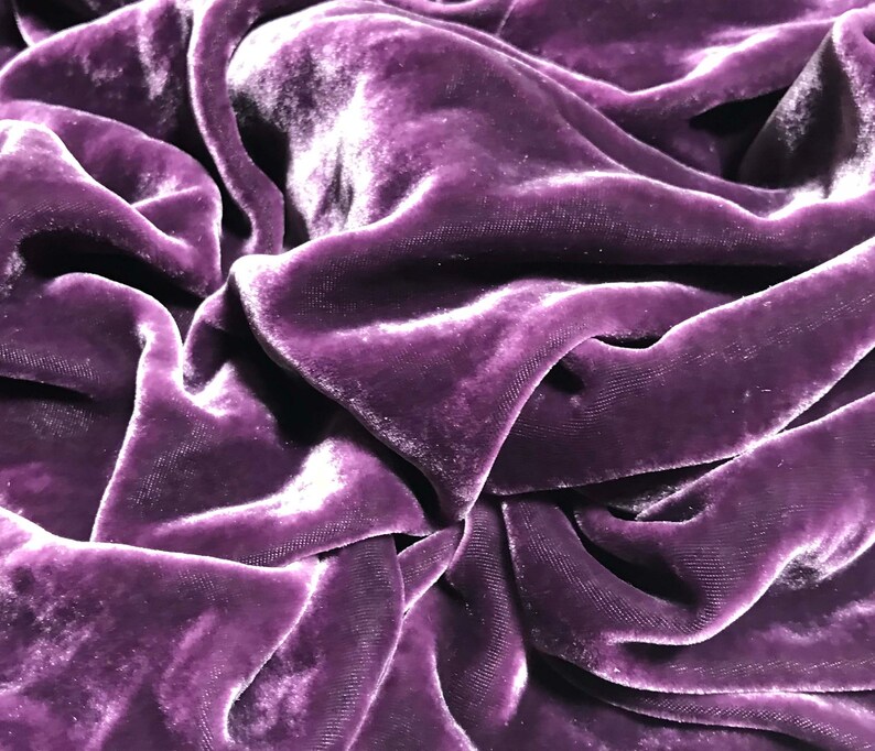DEEP PURPLE Hand Dyed Silk Velvet Fabric - Etsy
