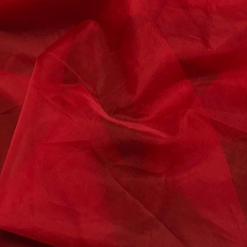 IRIDESCENT BRICK RED Silk Velvet Fabric - Etsy