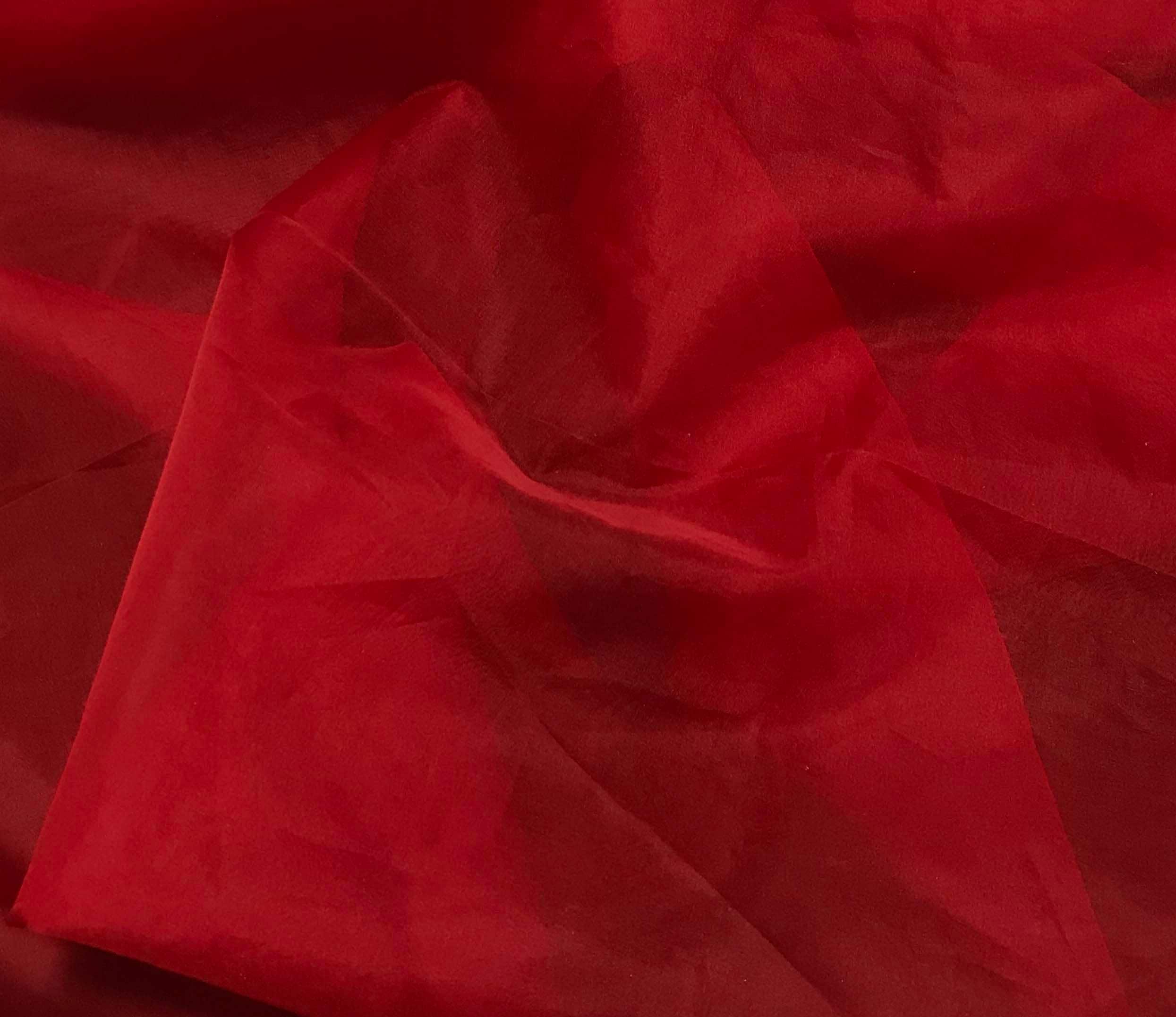 Scarlet Red Silk Organza Fabric - Etsy
