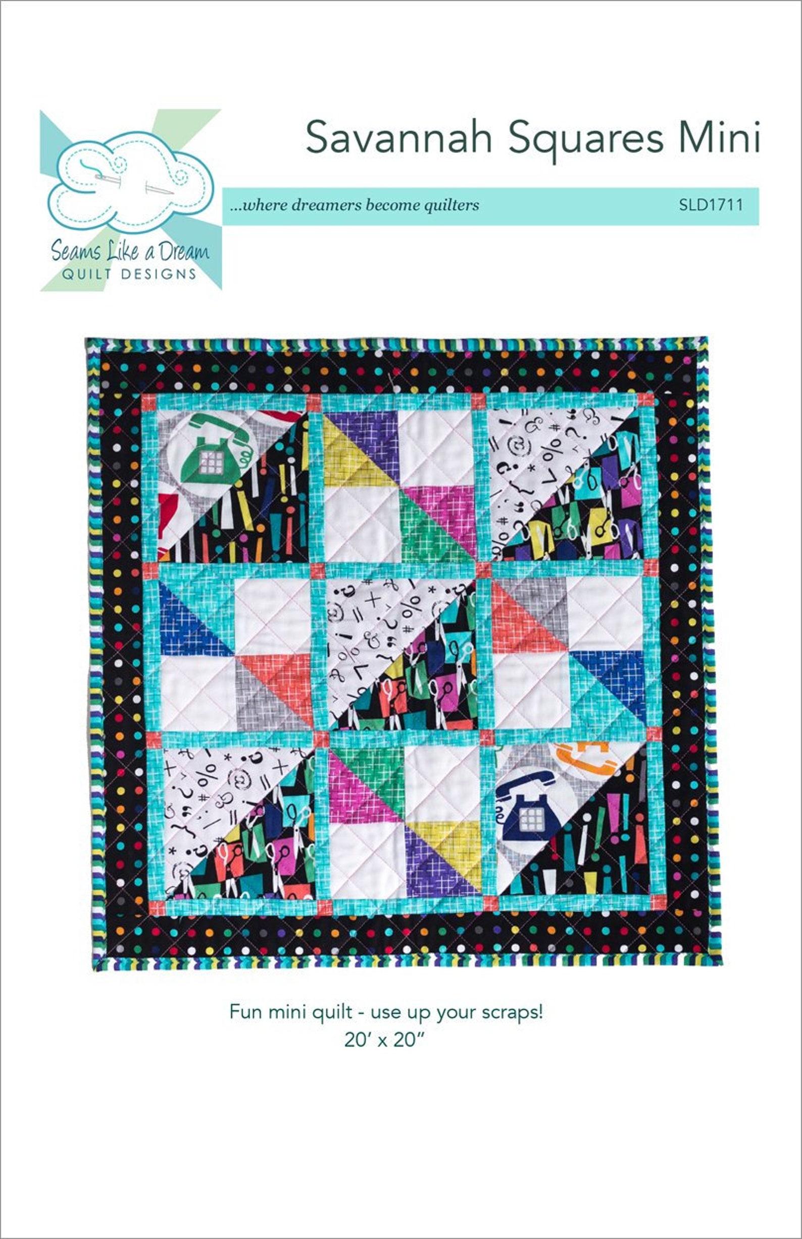 Savannah Squares Mini Quilt Pattern by Seams Like A Dream - Etsy