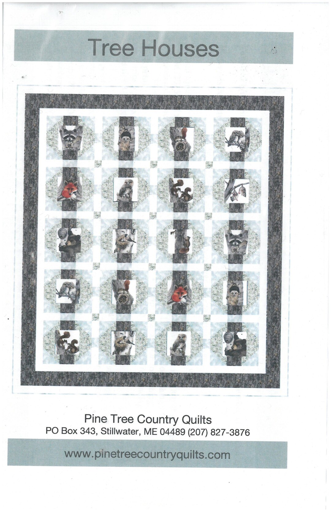 Tree Houses Quilt Pattern-pine Tree Country Quilts - Etsy
