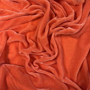 SALMON Hand Dyed Silk Velvet Fabric - Etsy
