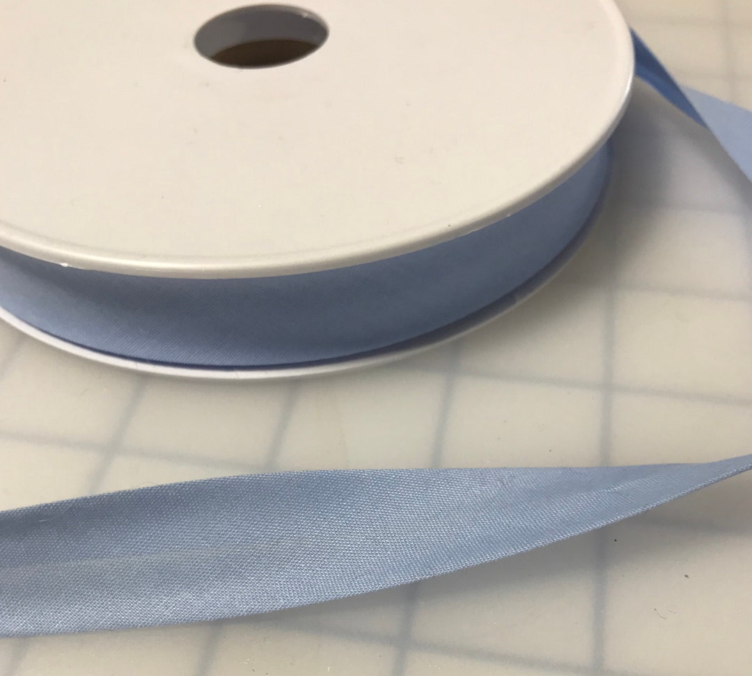 LIGHT BLUE Poly Cotton Single Fold Bias Tape Made in France 3/4