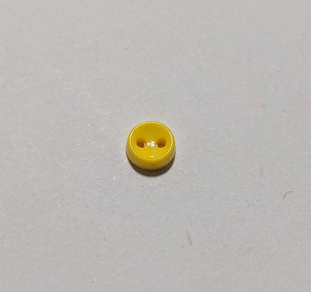 Yellow Tiny Baby or Doll 2 Hole Plastic Button -7mm / 1/4 Inch - Dill ...