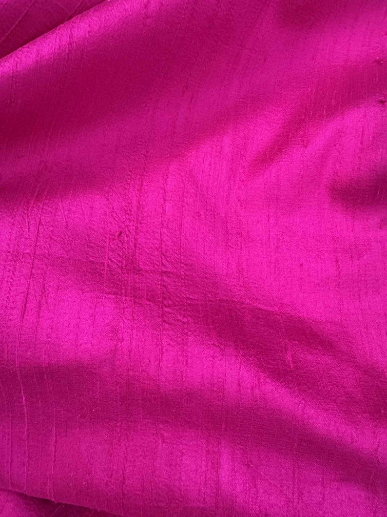 1/2 Yard Remnant Sale - FUCHSIA PINK Silk DUPIONI Fabric - Etsy