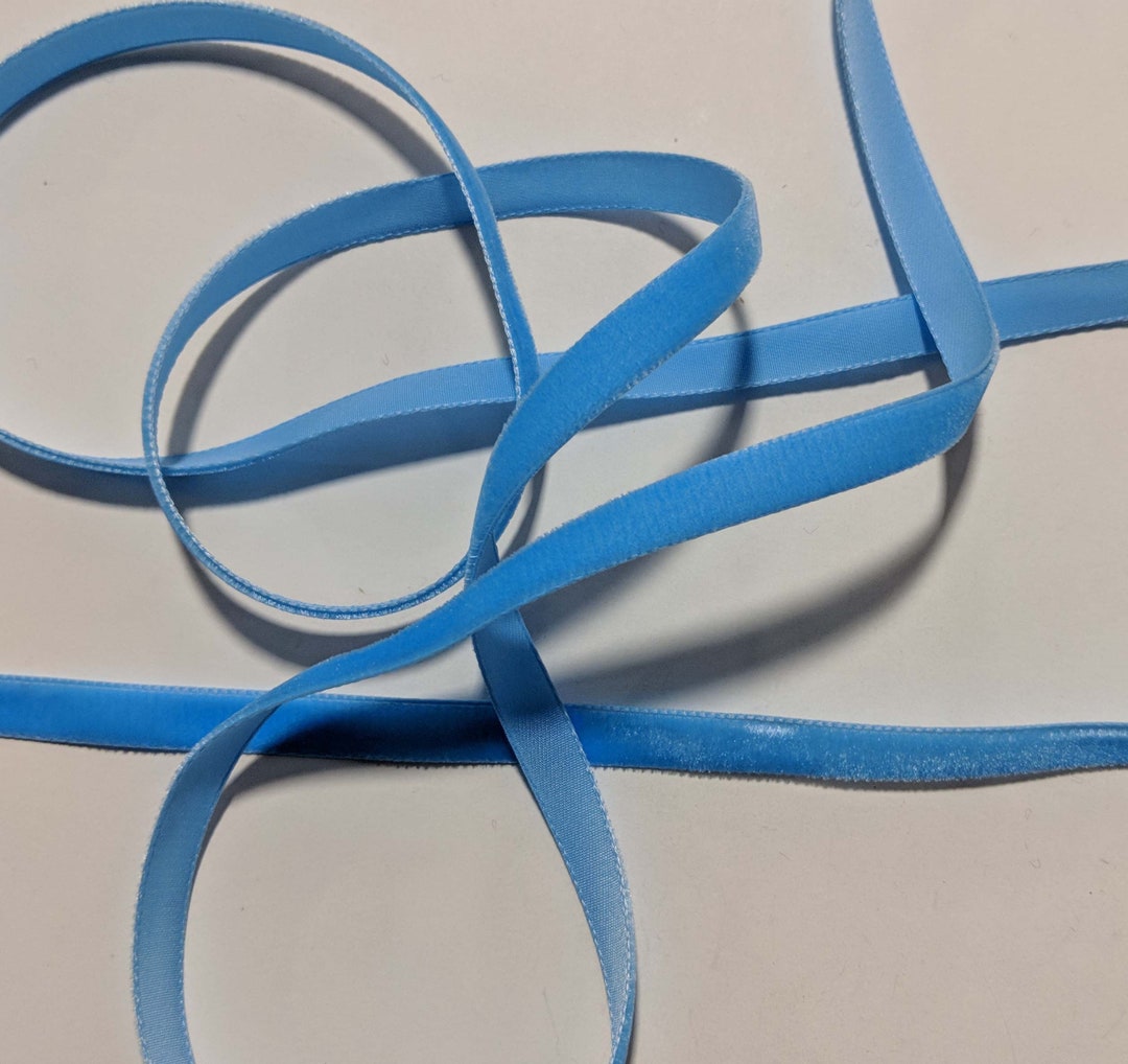 French VELVET Ribbon SKY BLUE by the Yard 3/8 Inch - Etsy