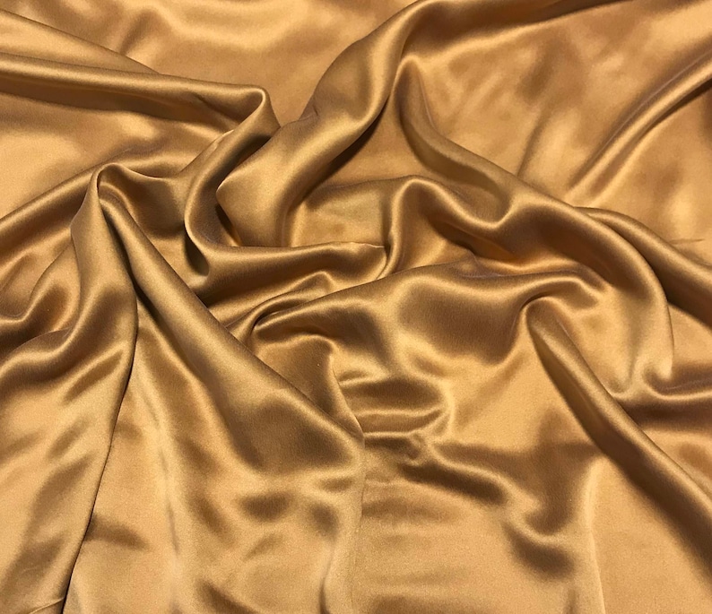 Copper Sandwashed Silk Charmeuse Fabric | Etsy