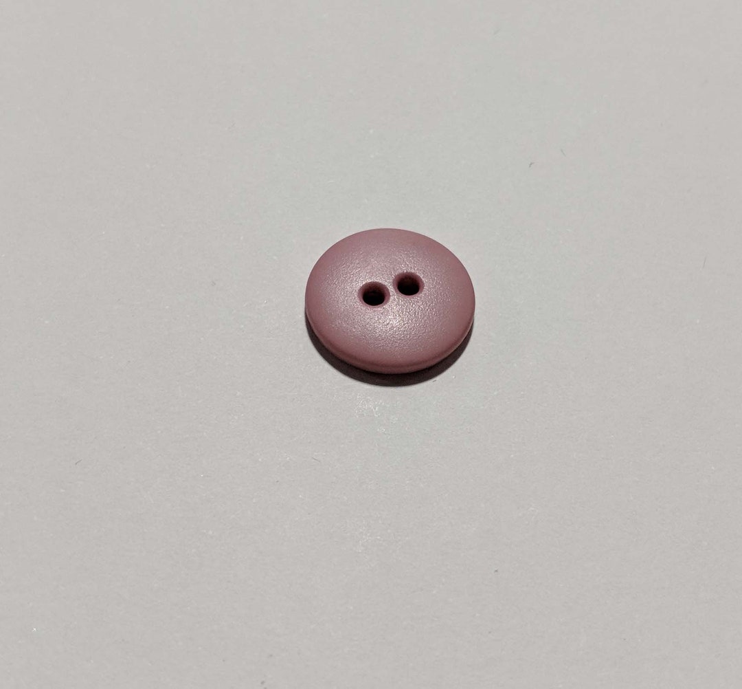 Dusty Pink Round 2 Hole Plastic Button - 15mm / 5/8 Inch - Dill Buttons ...