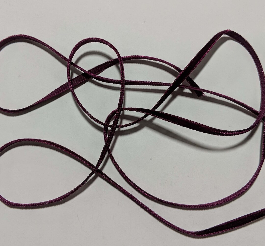 French VELVET Ribbon MAROON RED by the Yard 3/16 Inch - Etsy