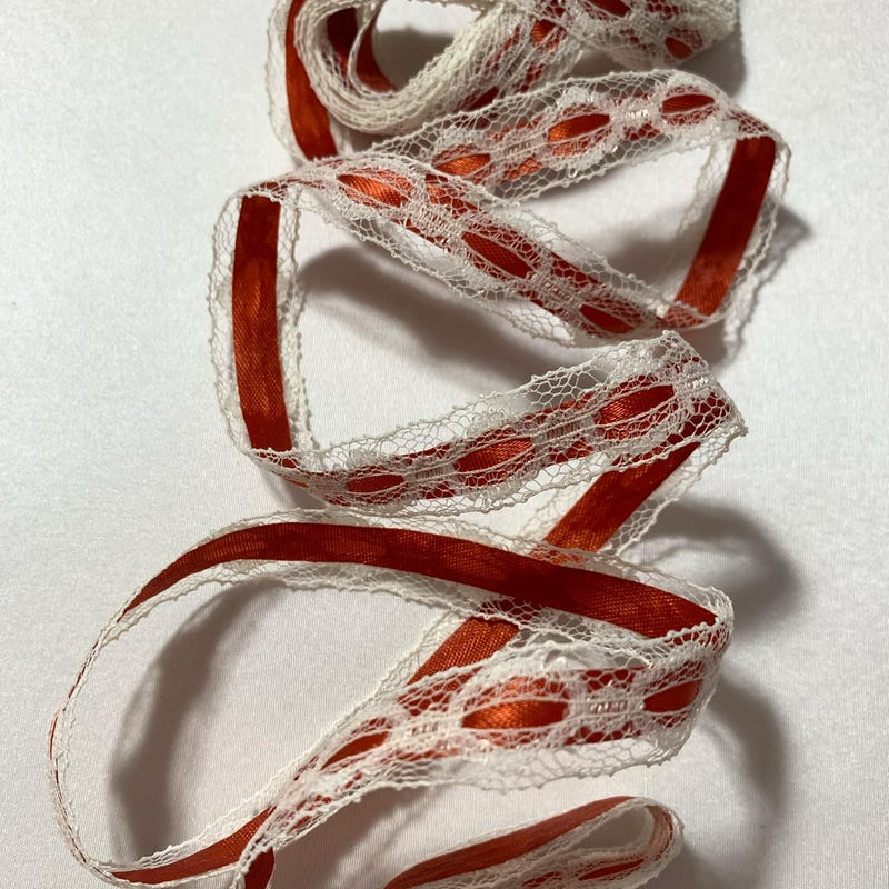 Red Lace Ribbon - Etsy